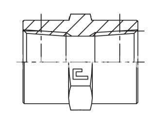 301504 - Фитинг-соединитель с внутр. резьбой NPT, NPT1/2" - NPT1/2 ...